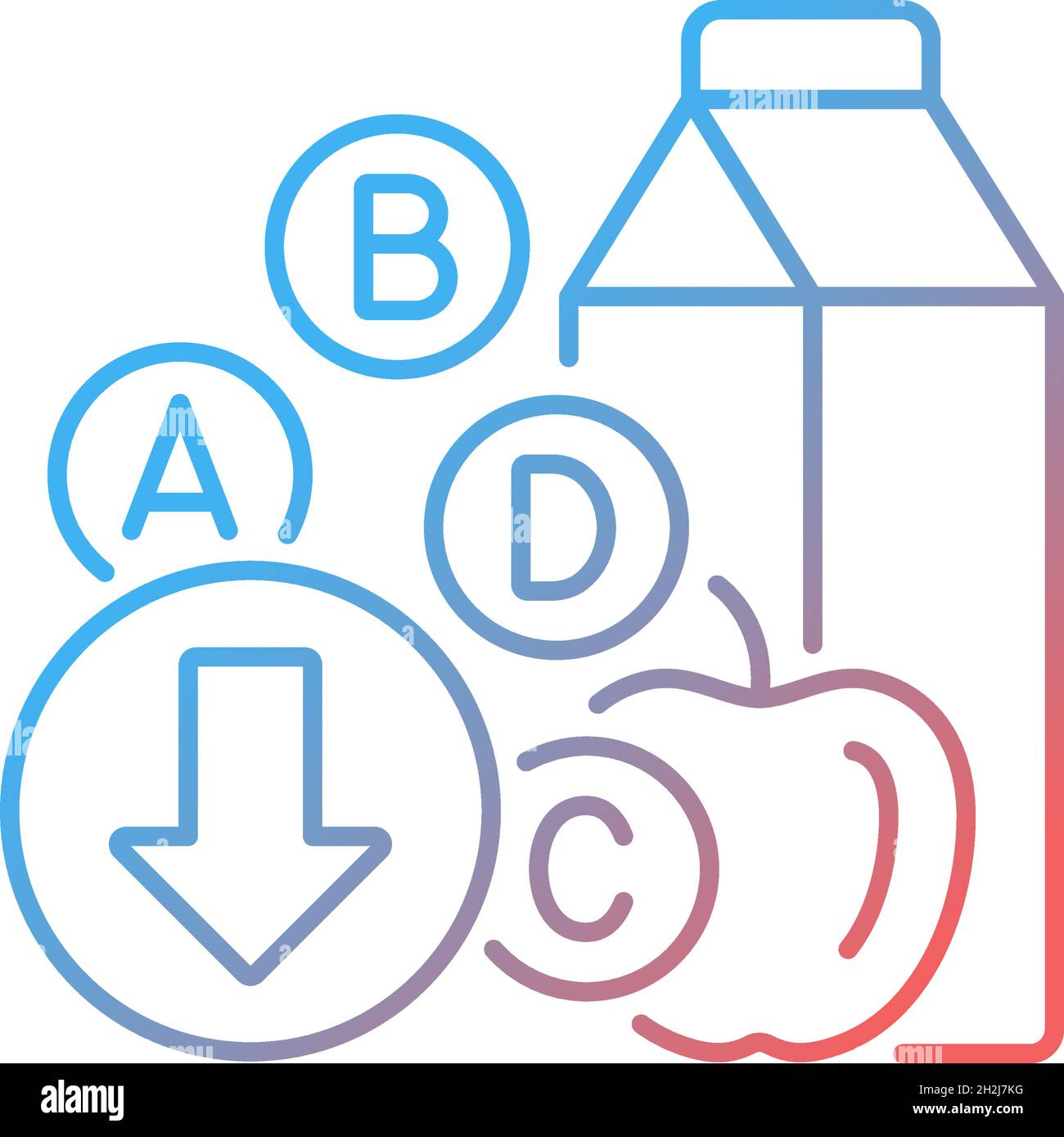 Vitamin deficiency gradient linear vector icon Stock Vector Image & Art ...