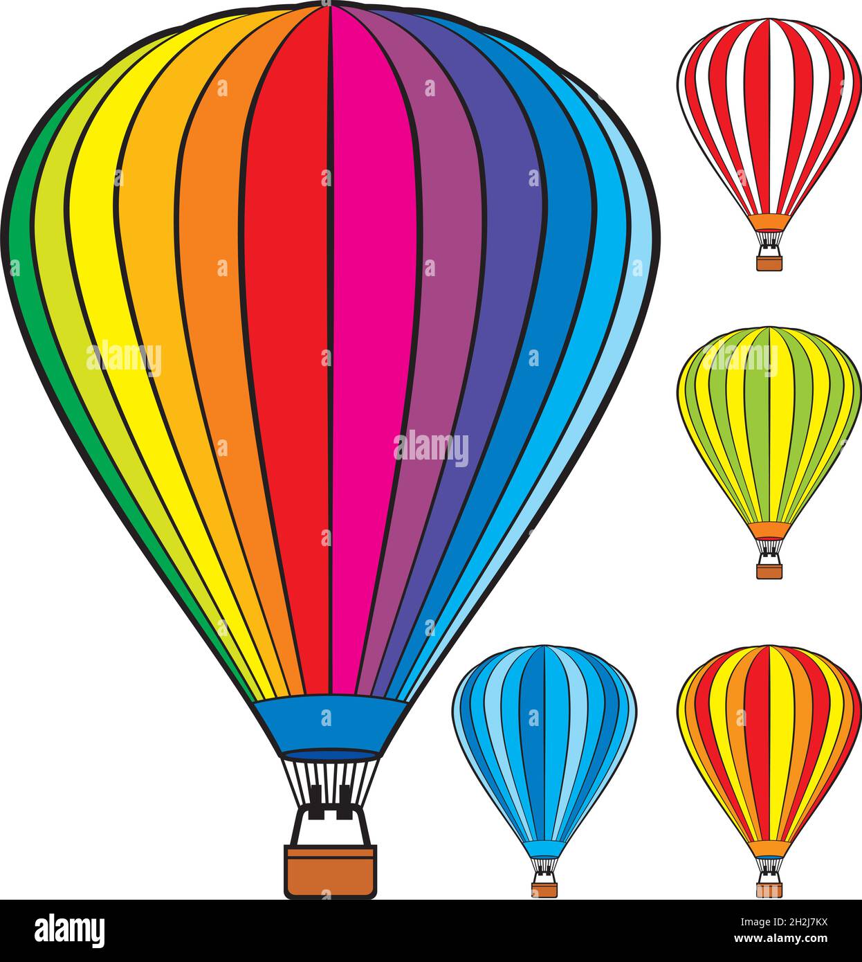 Hot air balloons vector illustration Stock Vector Image & Art - Alamy