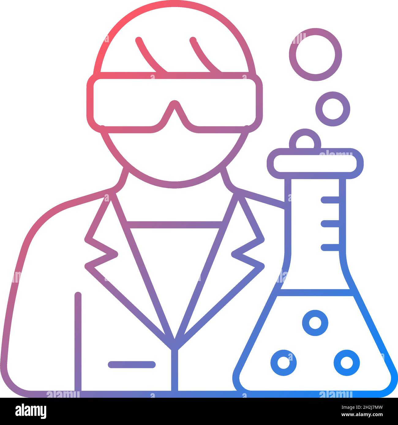 Medical researcher gradient linear vector icon Stock Vector Image & Art ...