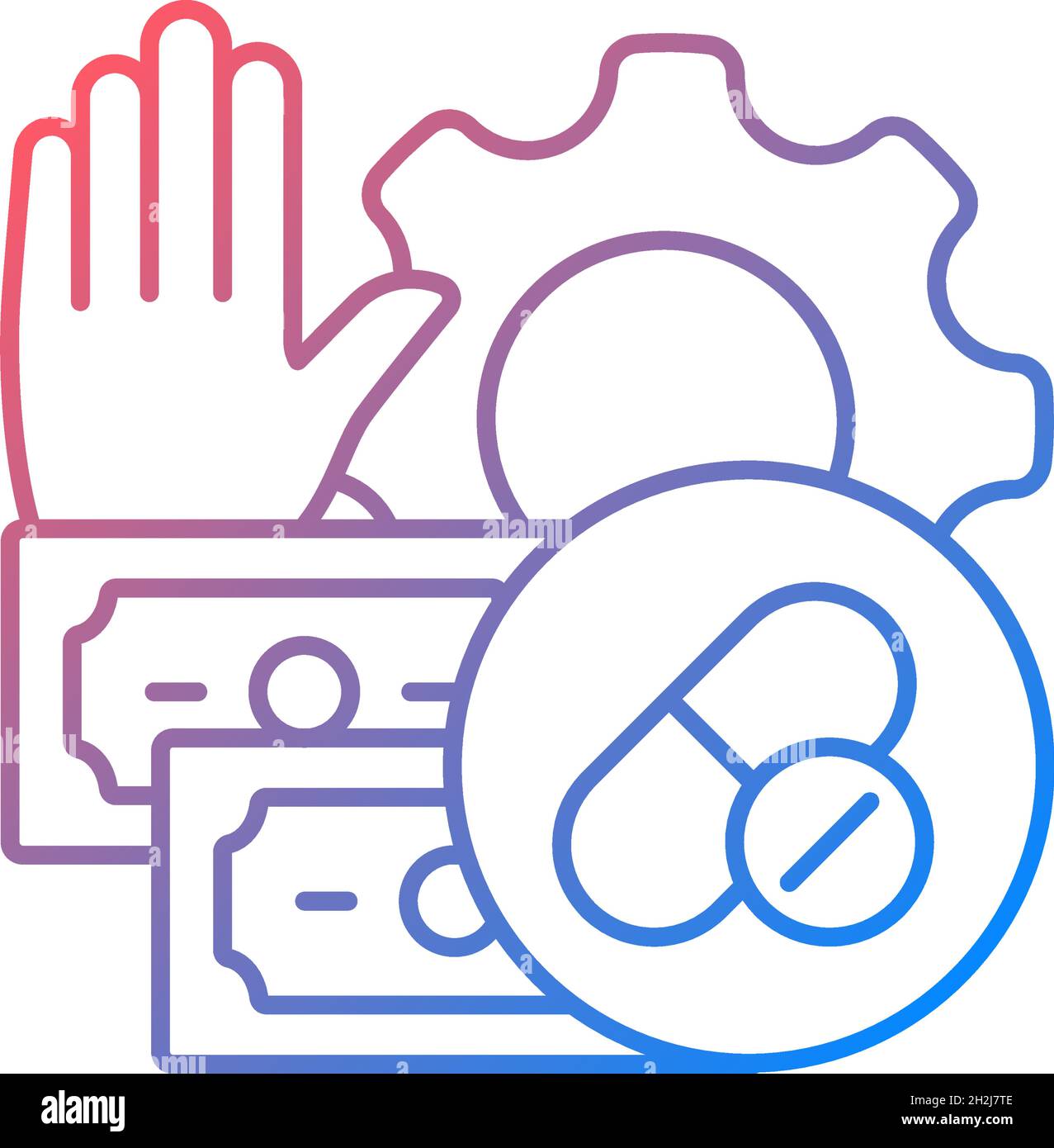 Feasibility studies gradient linear vector icon Stock Vector Image ...