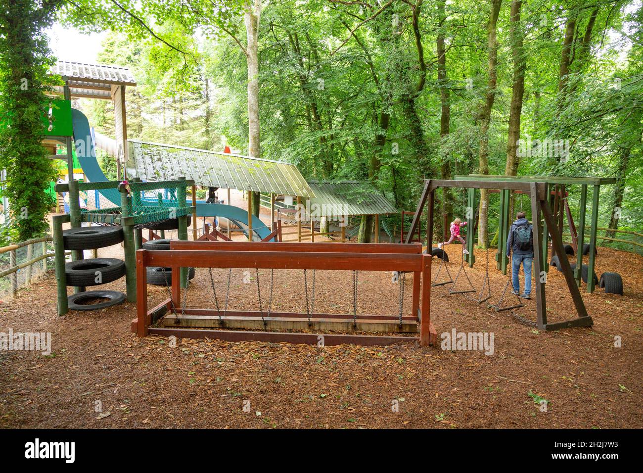 Woodlands family theme park, Totnes, Devon, England Stock Photo - Alamy