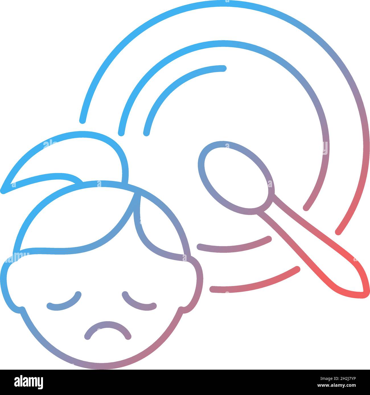 Child hunger gradient linear vector icon Stock Vector Image & Art - Alamy