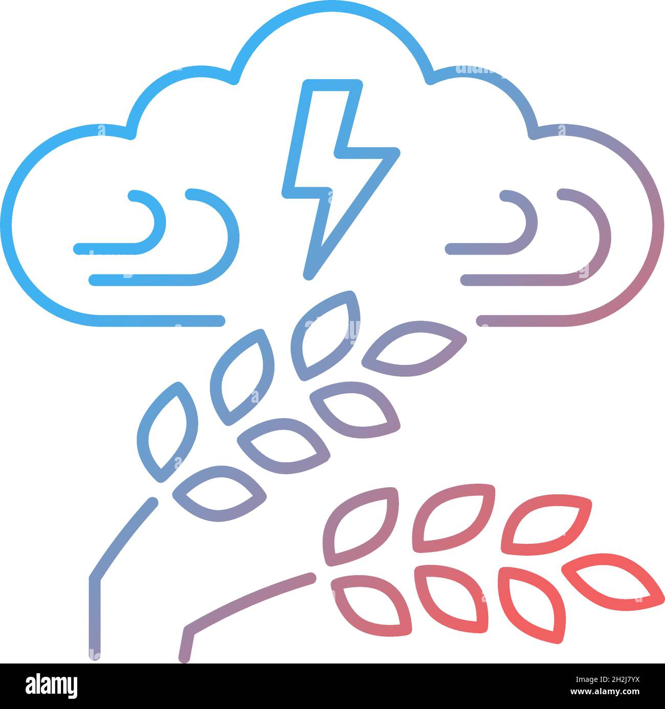 Adverse weather gradient linear vector icon Stock Vector Image & Art ...