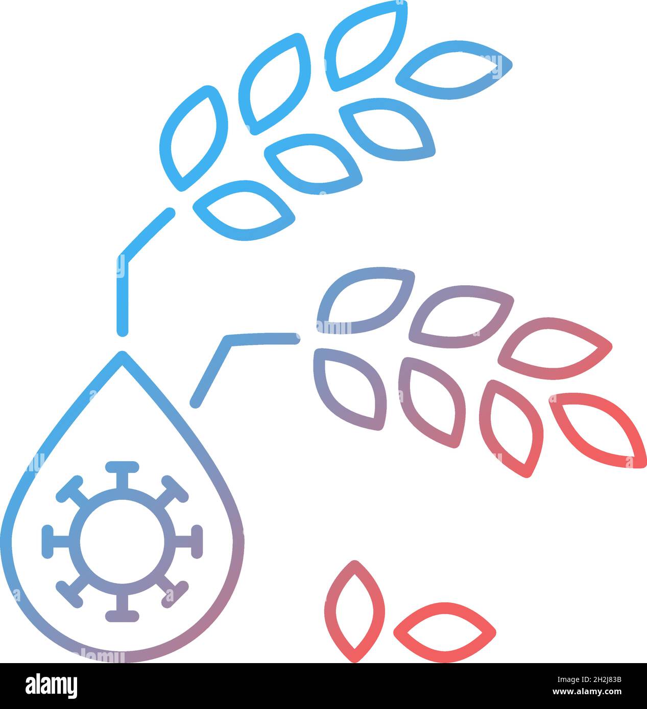 Unsafe water gradient linear vector icon Stock Vector Image & Art - Alamy