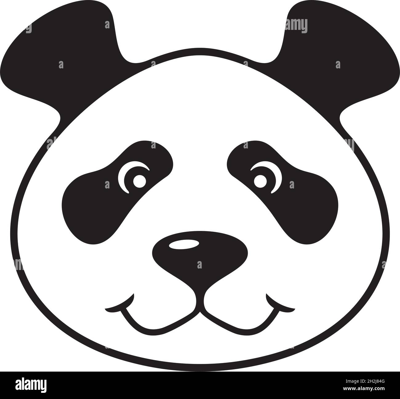 Panda bear head vector illustration Stock Vector Image & Art - Alamy