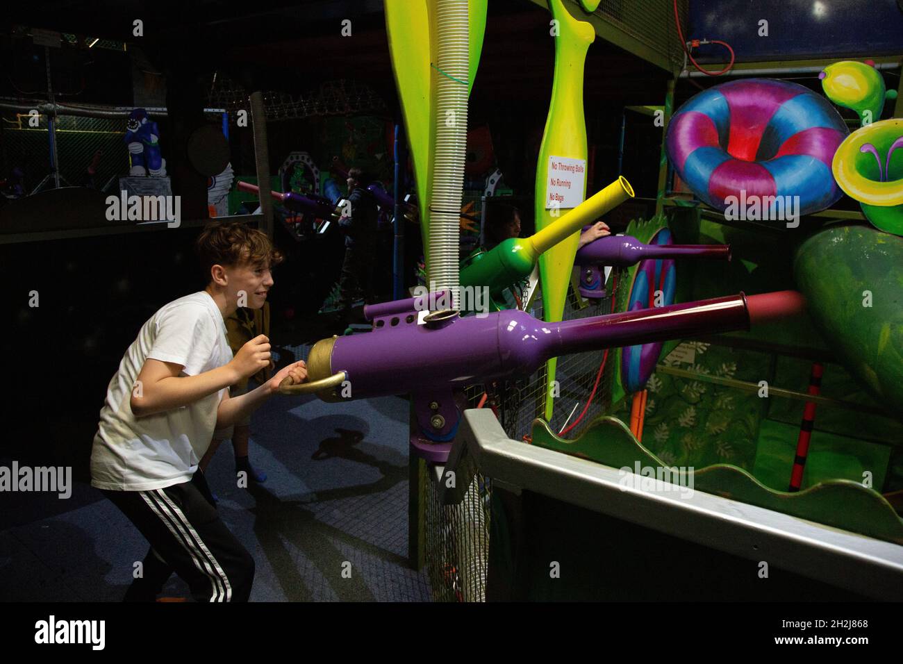 Master Blaster ball blasting arena at Woodlands family theme park ...