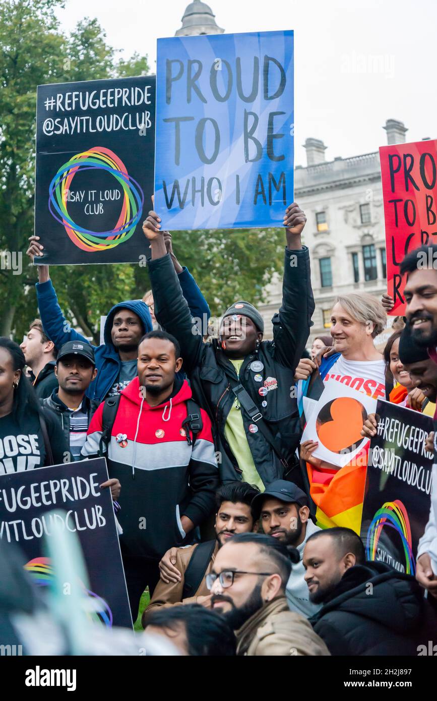 LGBTQ+ refugees at the Refugee rally against the new Nationality and ...
