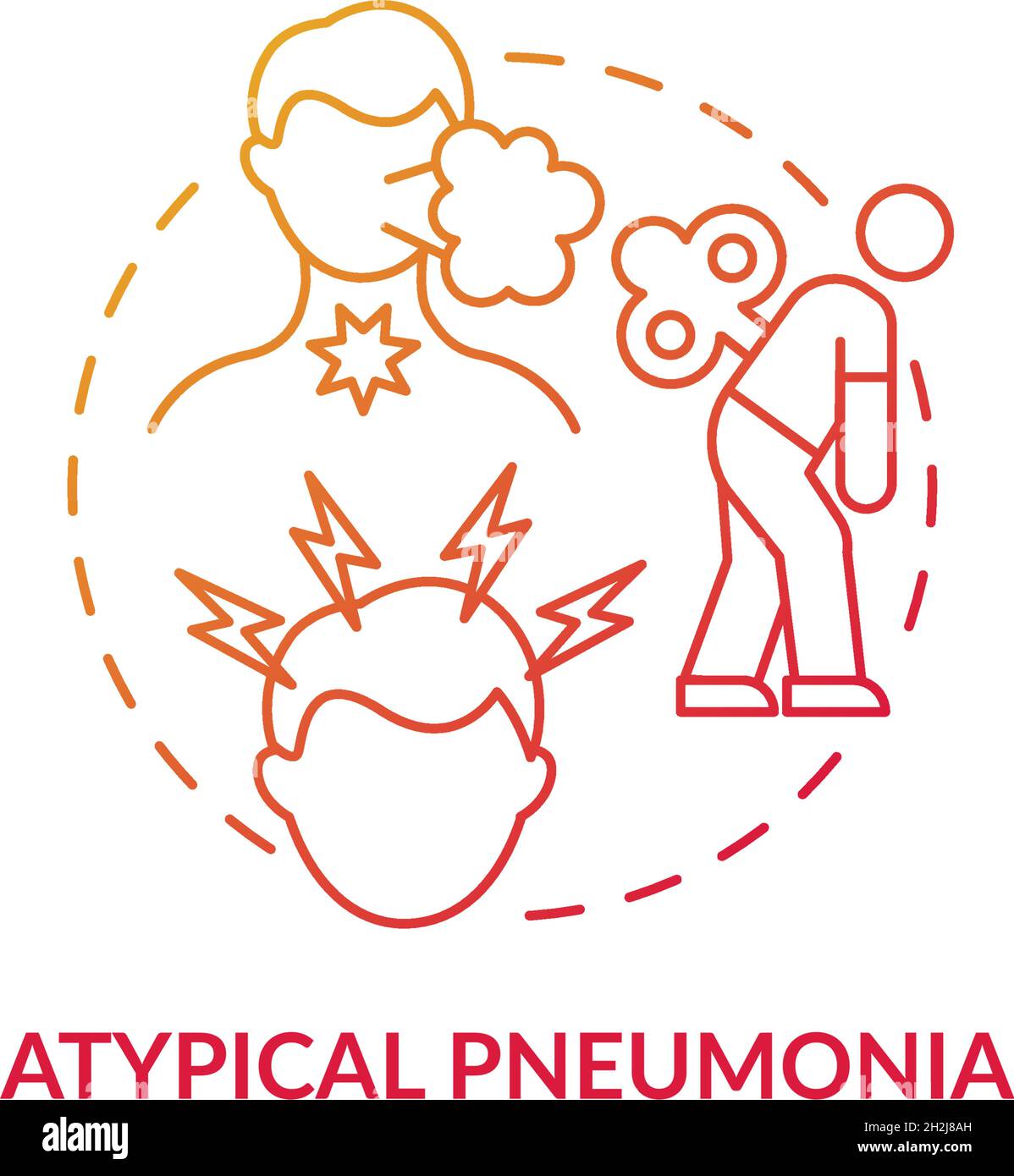 Atypical pneumonia red gradient concept icon Stock Vector Image & Art ...