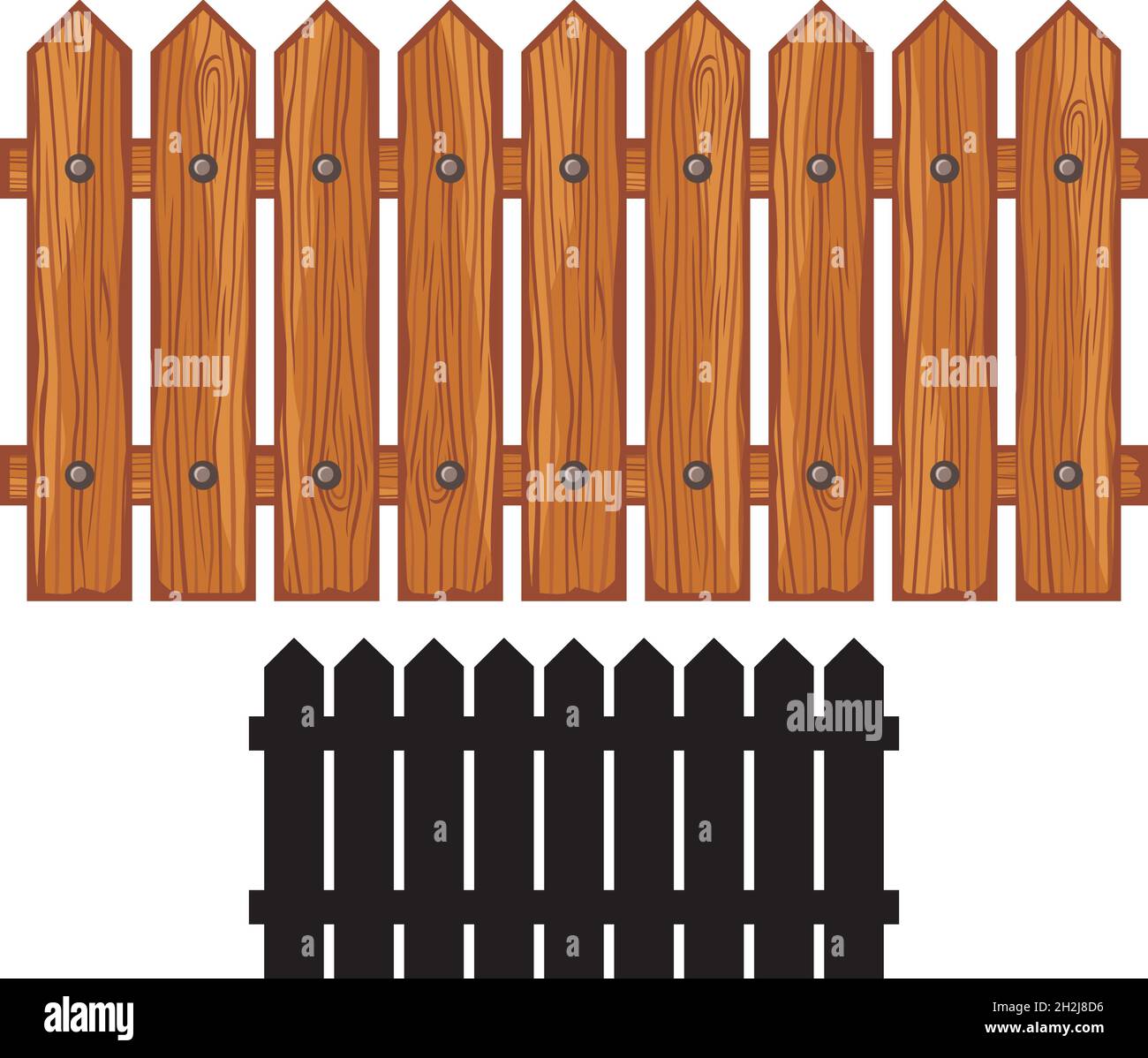 Wooden fence vector illustration Stock Vector Image & Art - Alamy