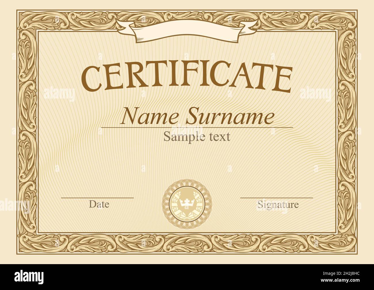 Certificate template vector illustration Stock Vector Image & Art - Alamy