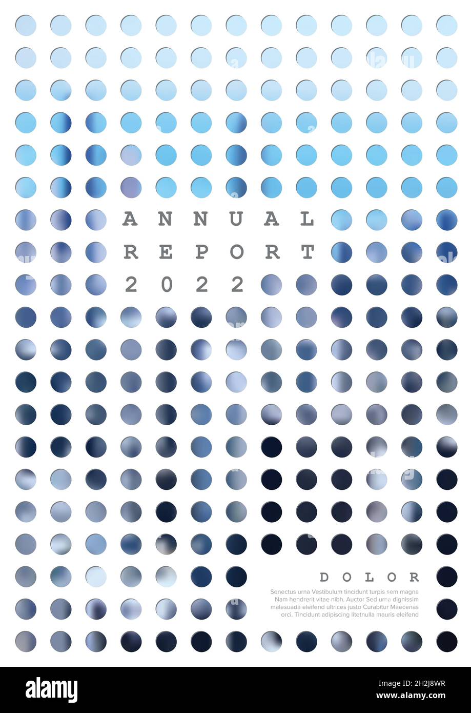 Vector abstract annual report cover template with sample text and ...