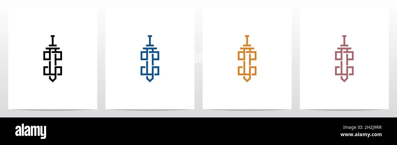 Big Sword On Letter Logo Design I Stock Vector Image & Art - Alamy