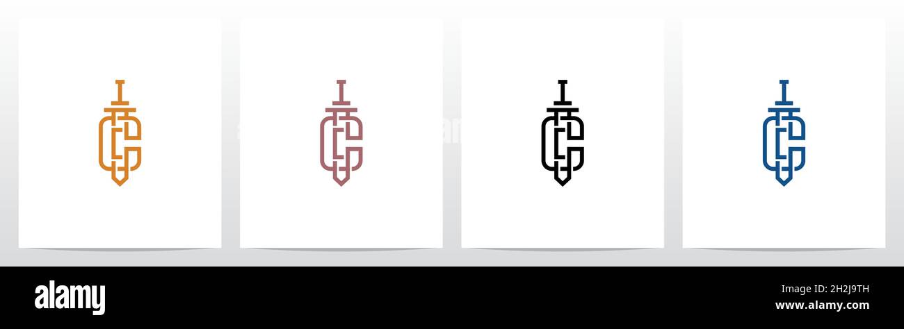 Big Sword On Letter Logo Design C Stock Vector Image & Art - Alamy