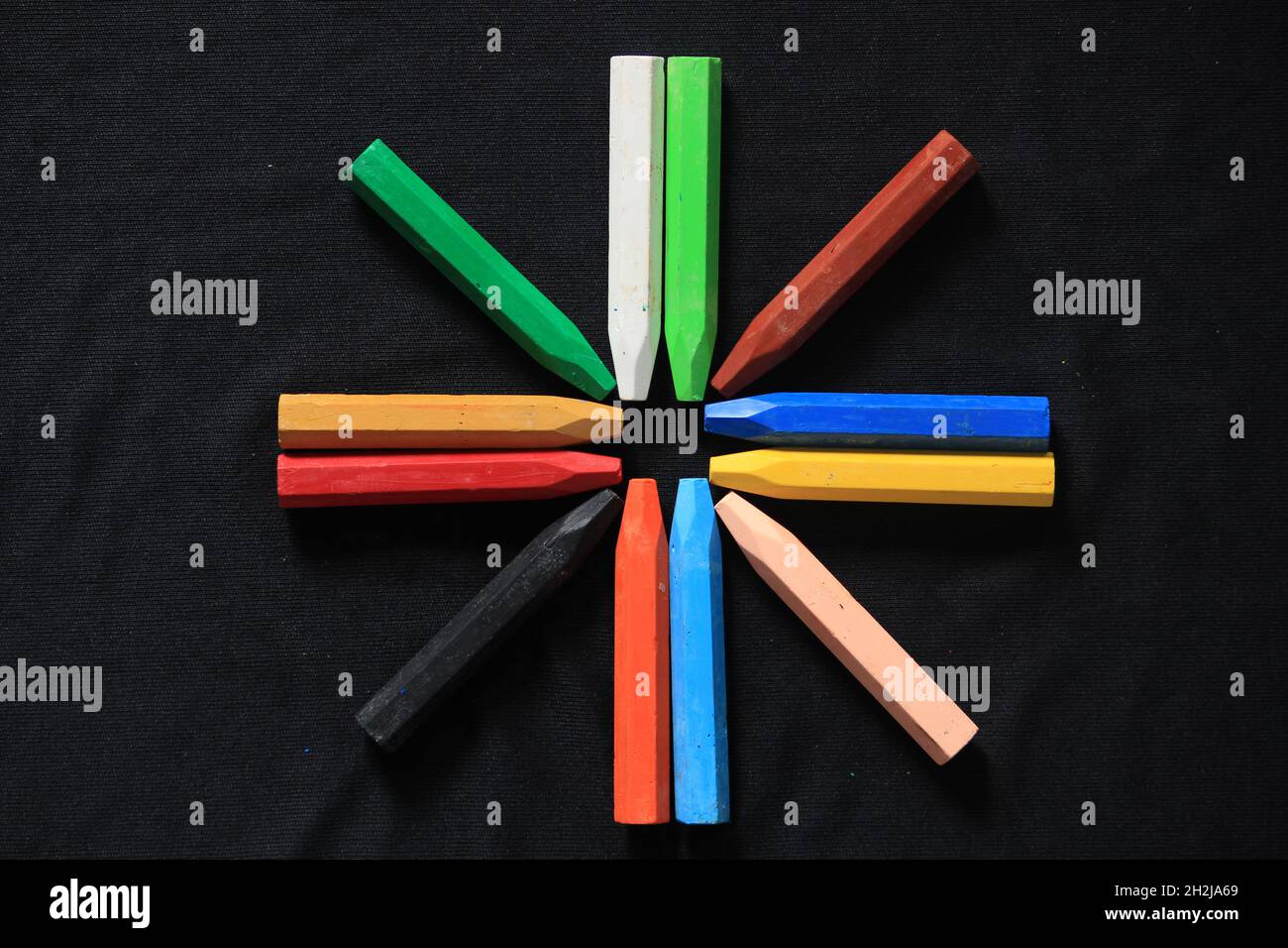 Crayon pencils with beautiful bright colors, for drawing and painting ...