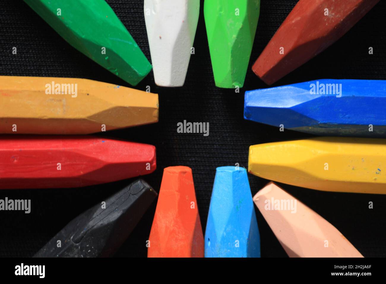 Crayon pencils with beautiful bright colors, for drawing and painting ...