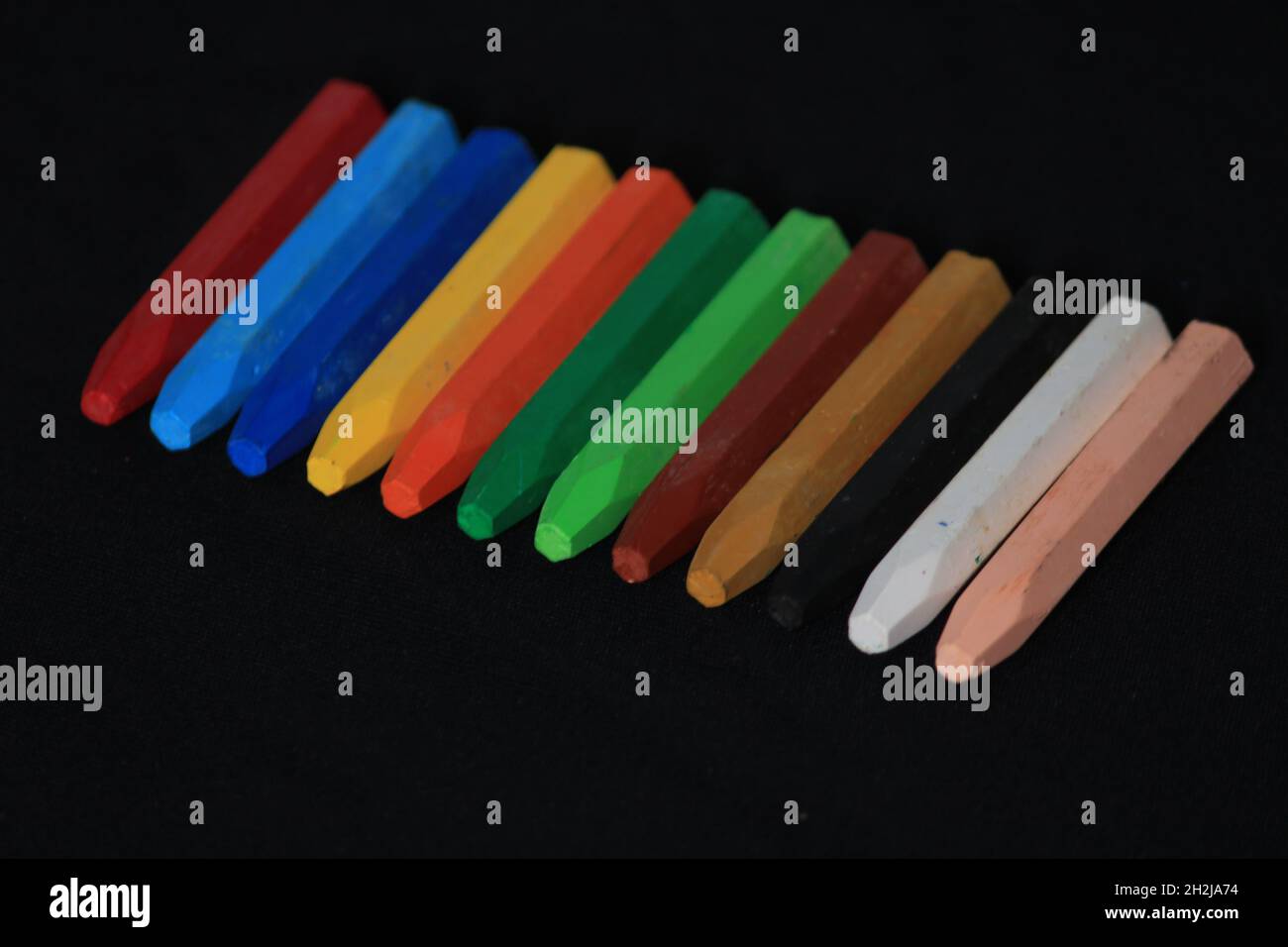 Crayon pencils with beautiful bright colors, for drawing and painting ...