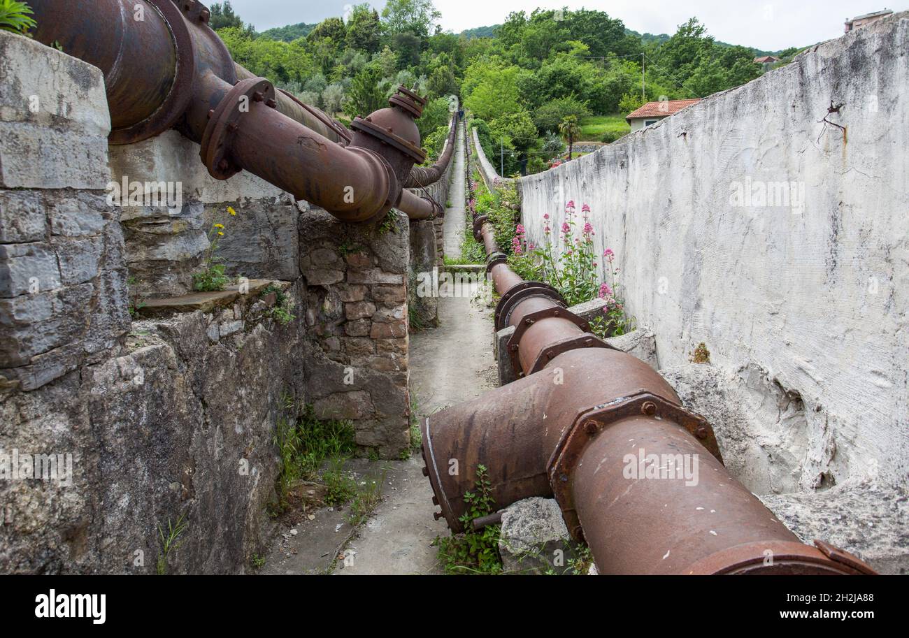 View of Ponte Sifone sul Geirato (The Siphon bridge) belongs to the ...