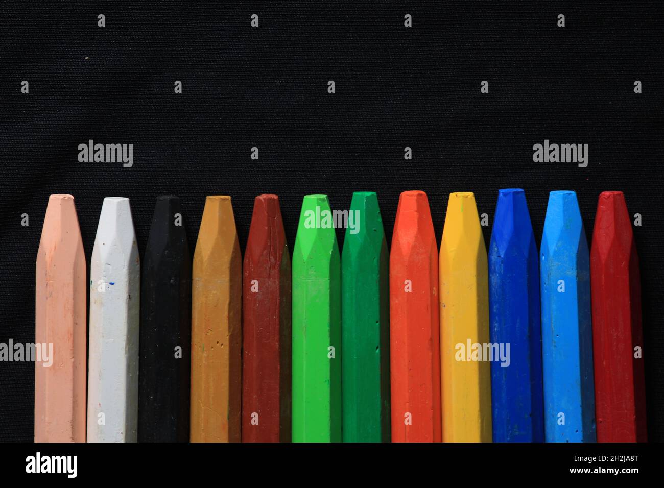 Crayon pencils with beautiful bright colors, for drawing and painting ...