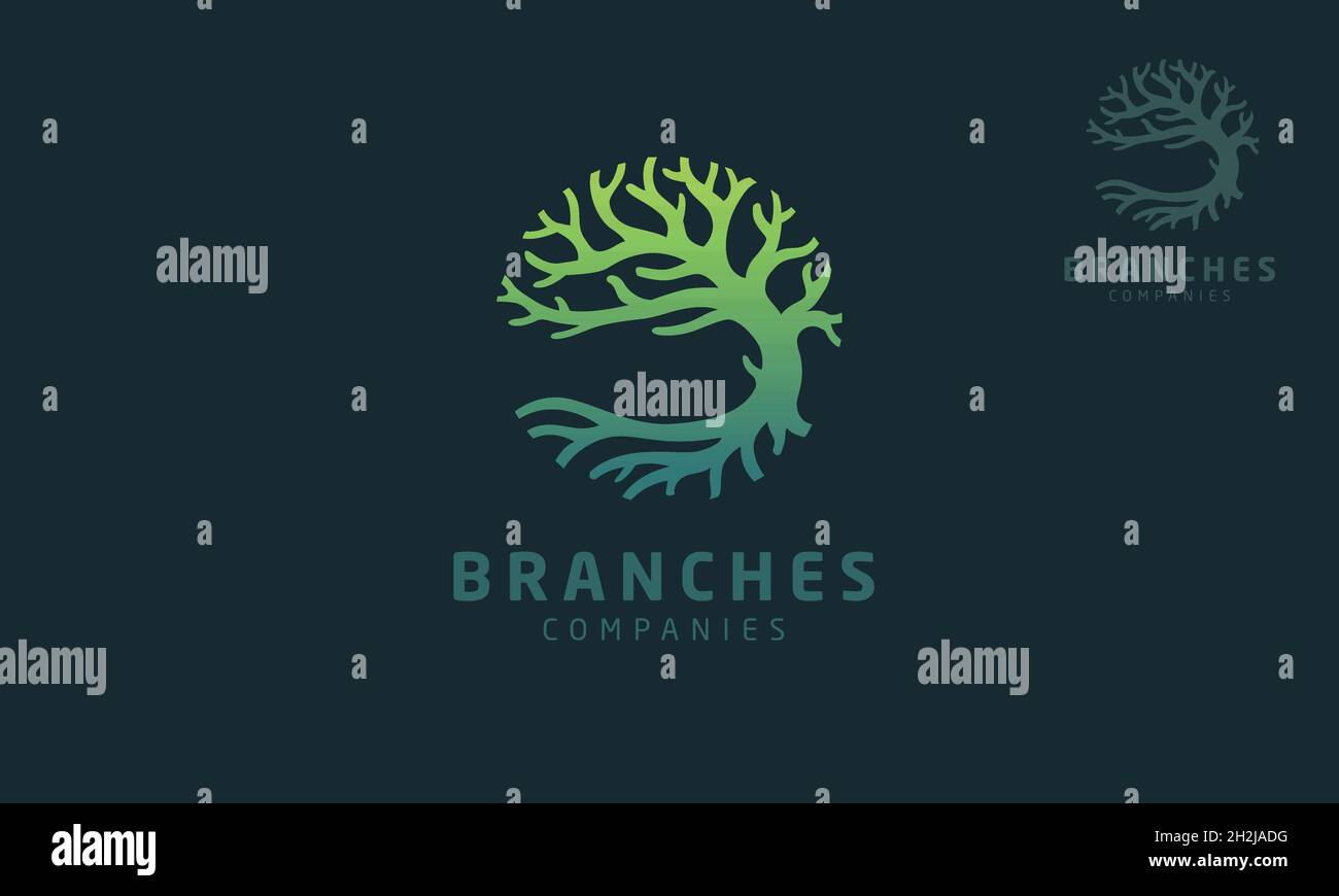 Green Tree vector logo this beautiful tree is a symbol of life, beauty ...