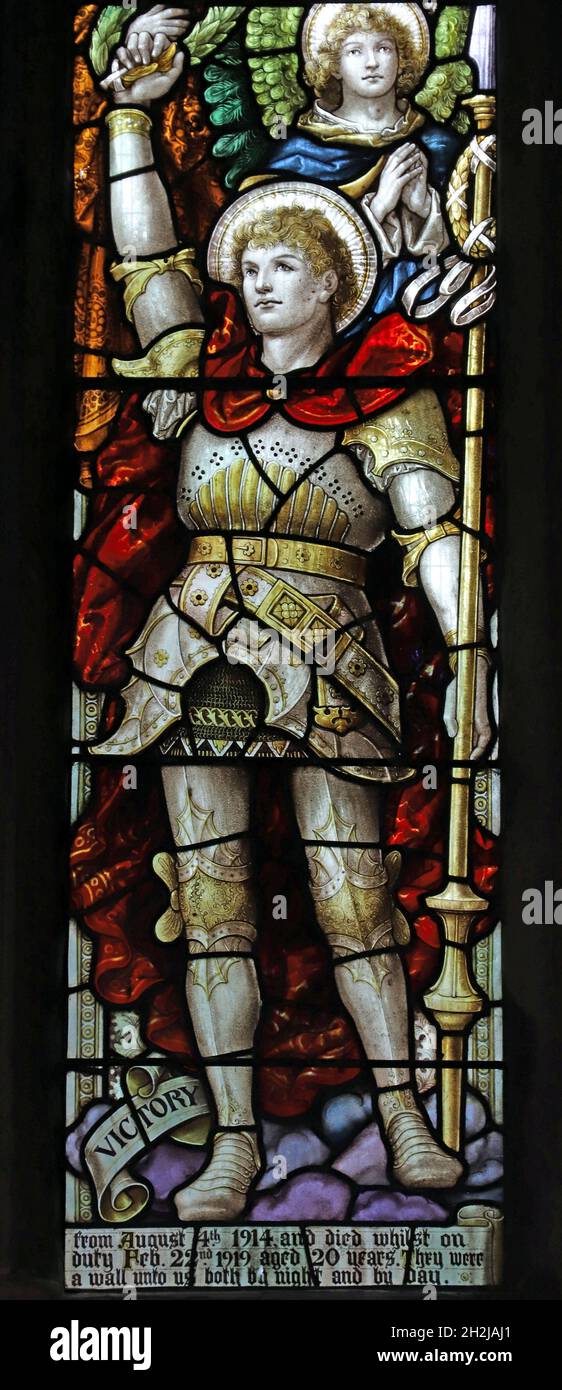 Stained glass window knight st hi-res stock photography and images - Alamy