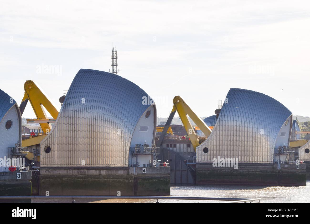 General view of the Thames Barrier, which has been closed for the 200th ...