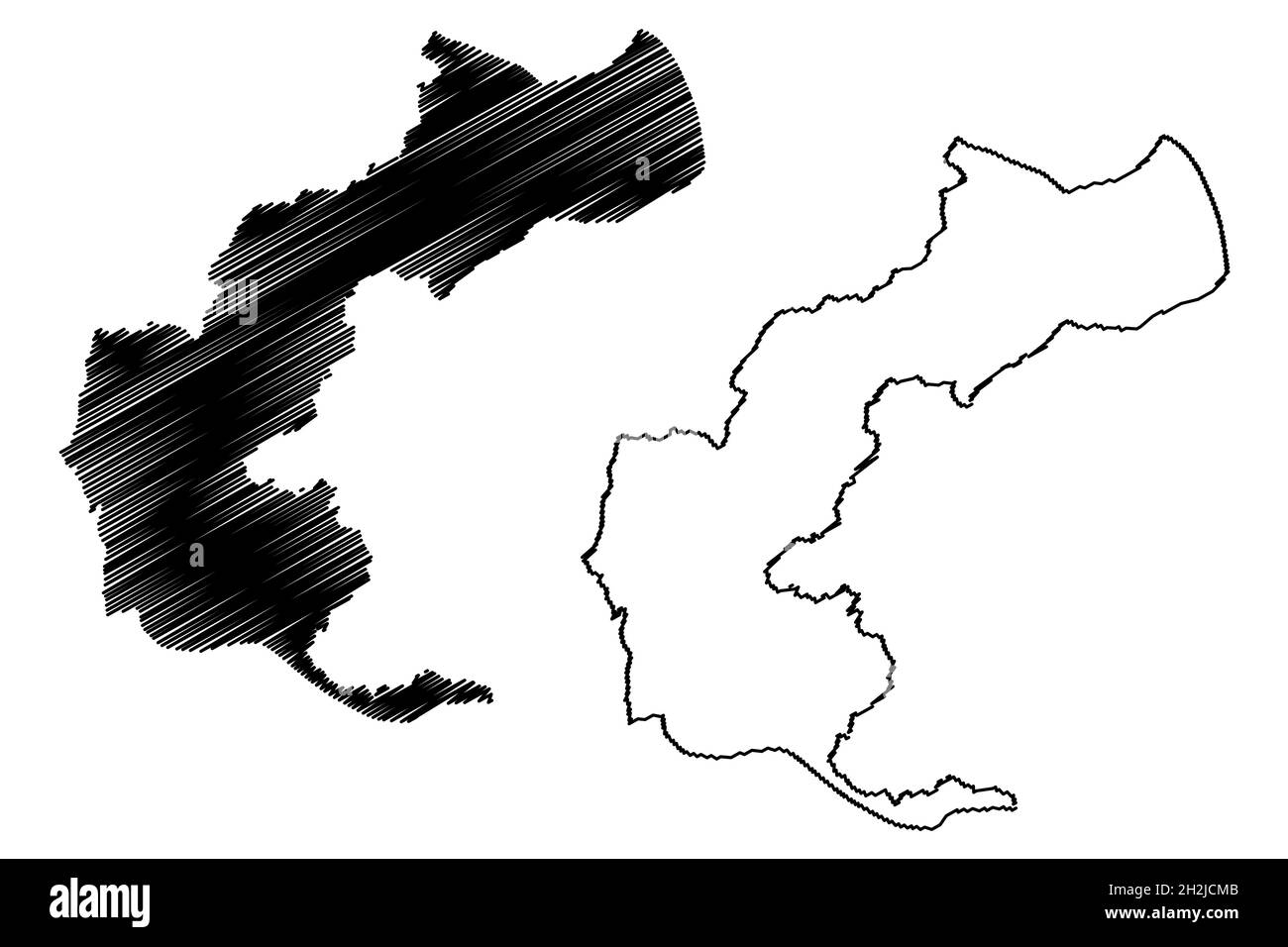 Jammu Kashmir Map Black and White Stock Photos & Images - Alamy