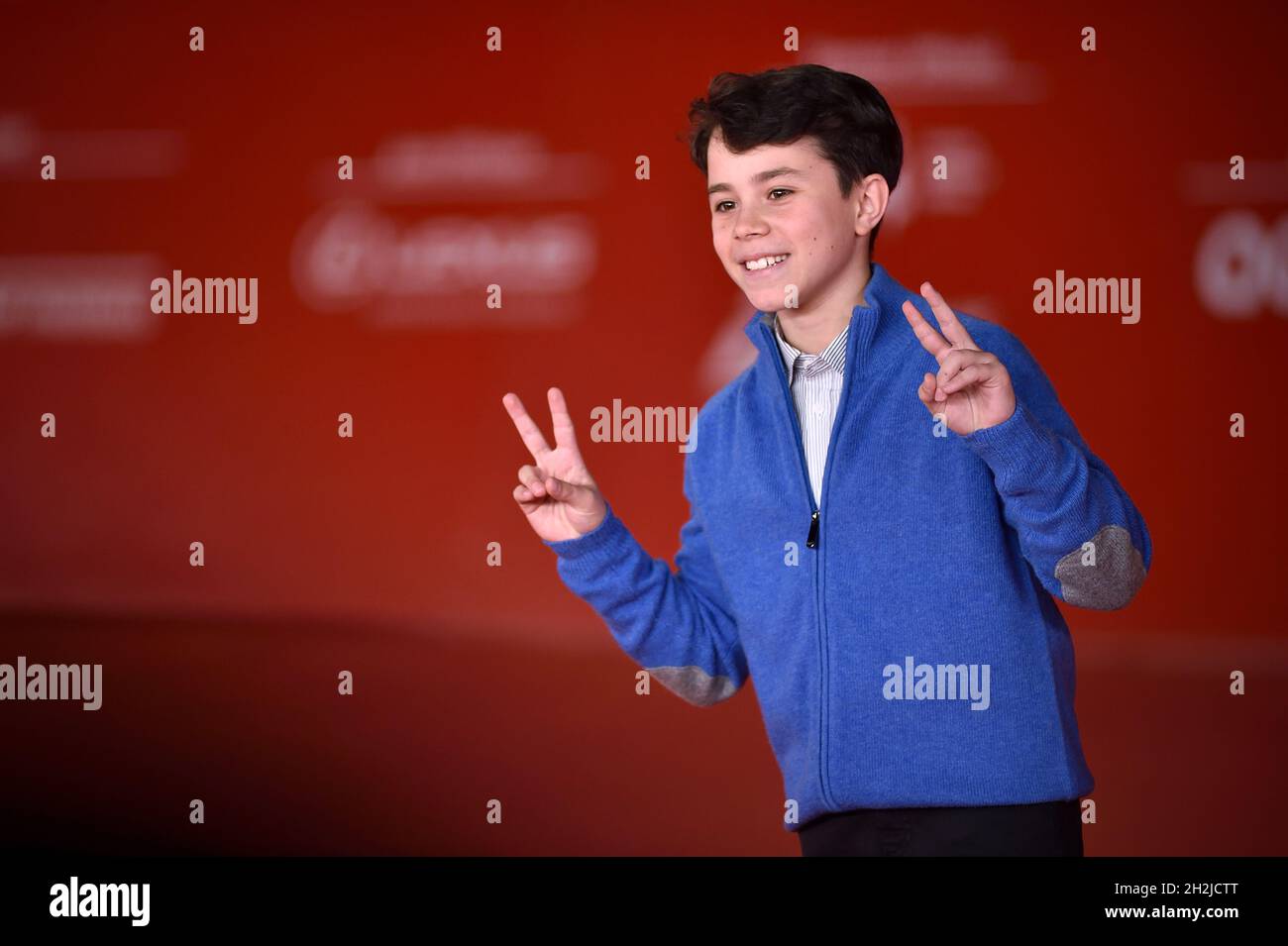 Rome, Italy. 21st Oct, 2021. ROME, ITALY - OCTOBER 21: Federico Ielapi ...