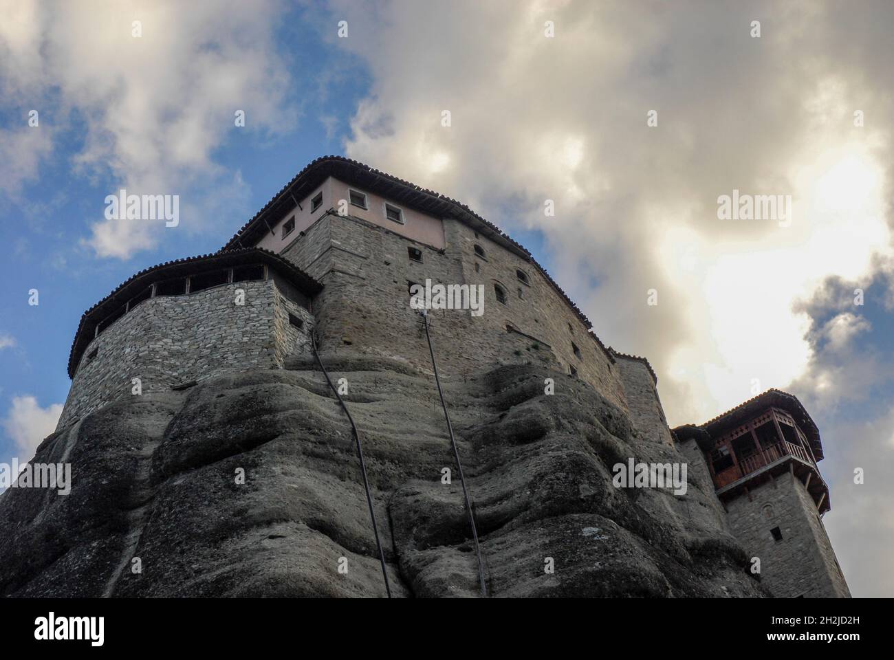 Spectacular Meteora rock formations and monasteries, Meteora, Plain of ...