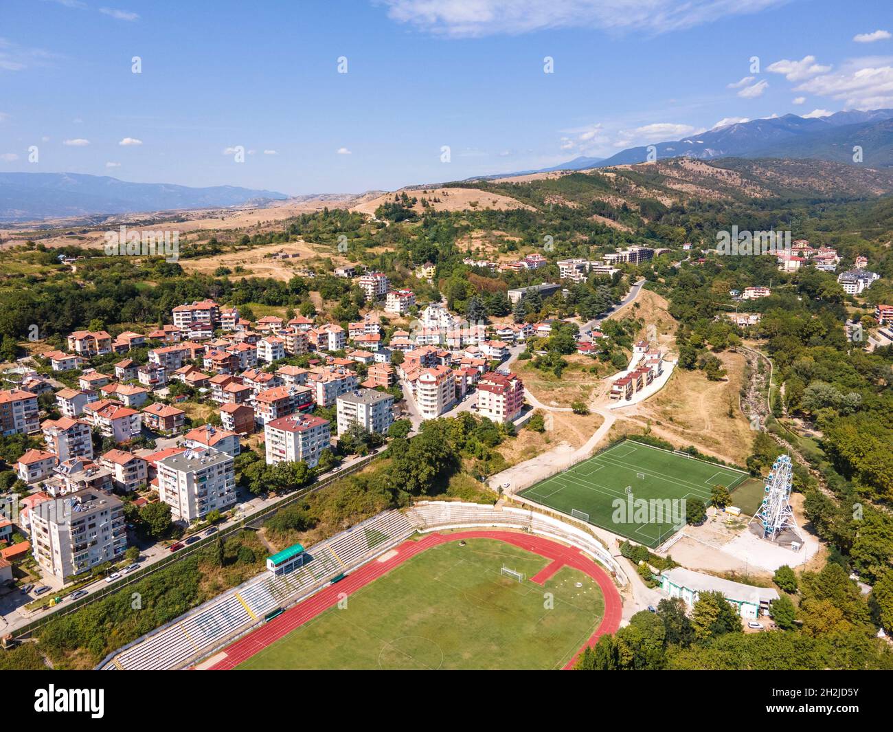 Amazing Aerial view of town of Sandanski, Bulgaria Stock Photo - Alamy