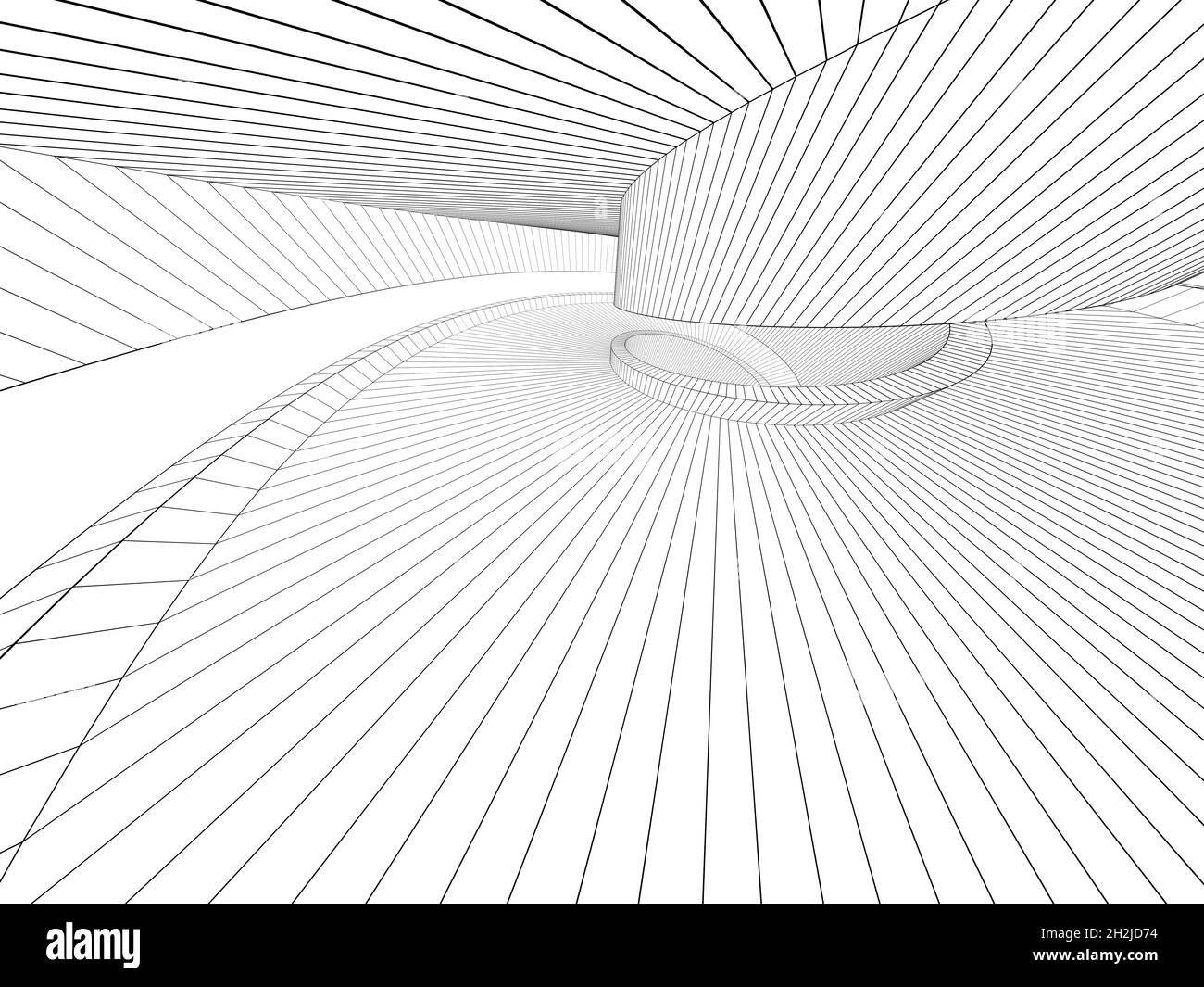 Abstract spiral structure perspective wire frame hi-res stock ...