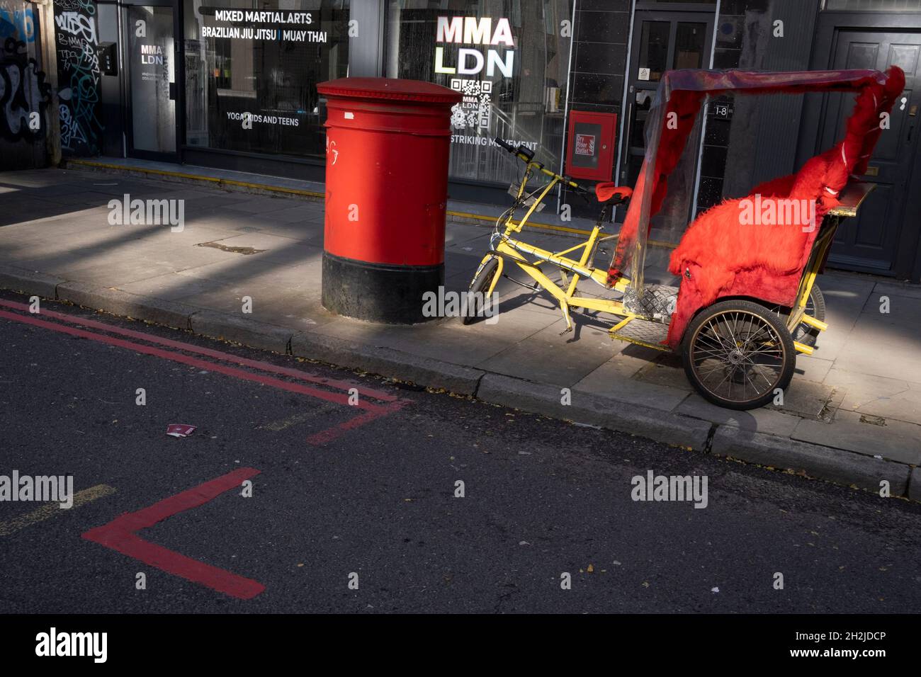 Parked at the kerbside on the Commecial Road Red Route in afternoon ...