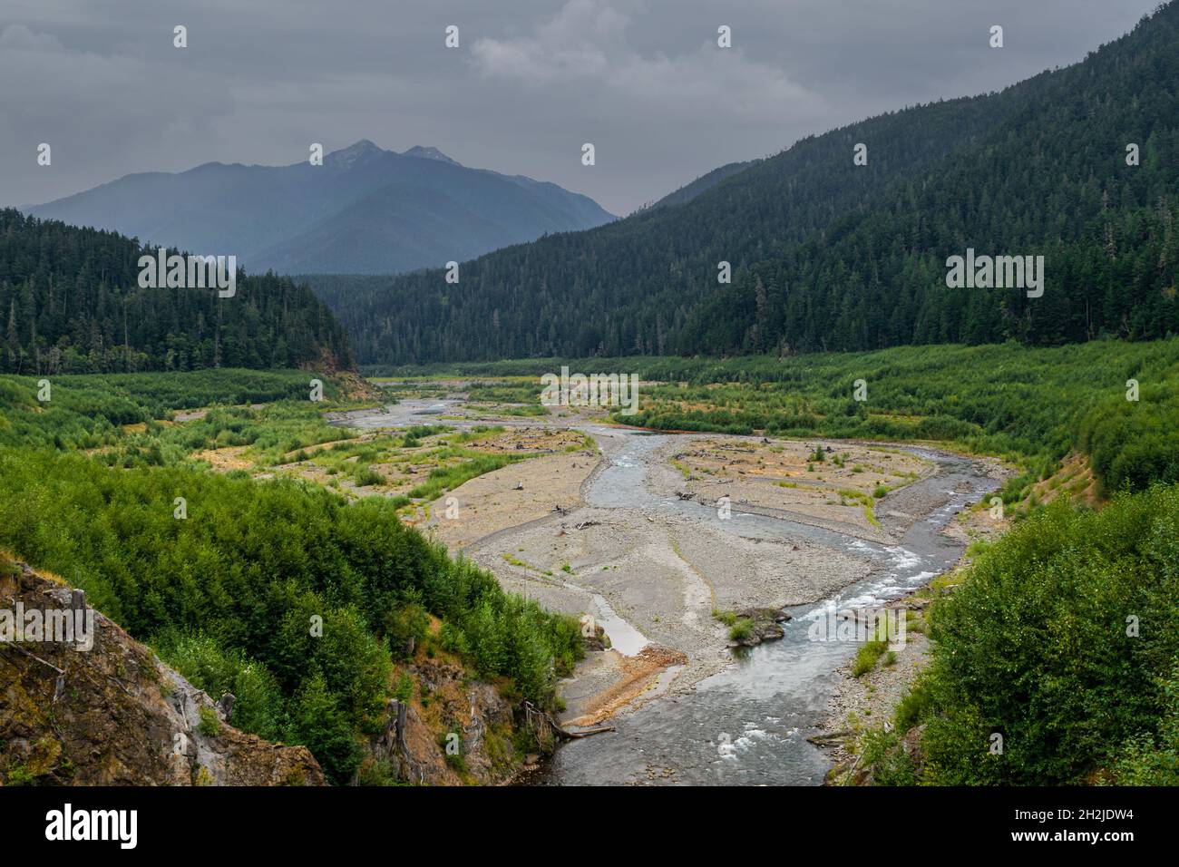 Storm clouds roll in at the drought stricken Glines Canyon Dam Spillway ...