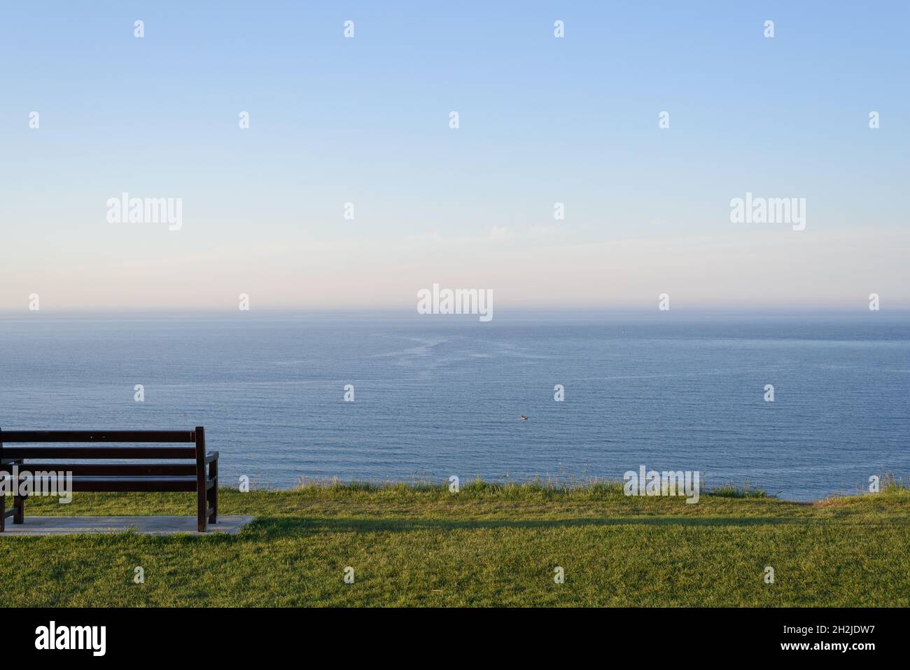 View of the North Sea from West Cliff, Whitby, North Yorkshire Stock ...