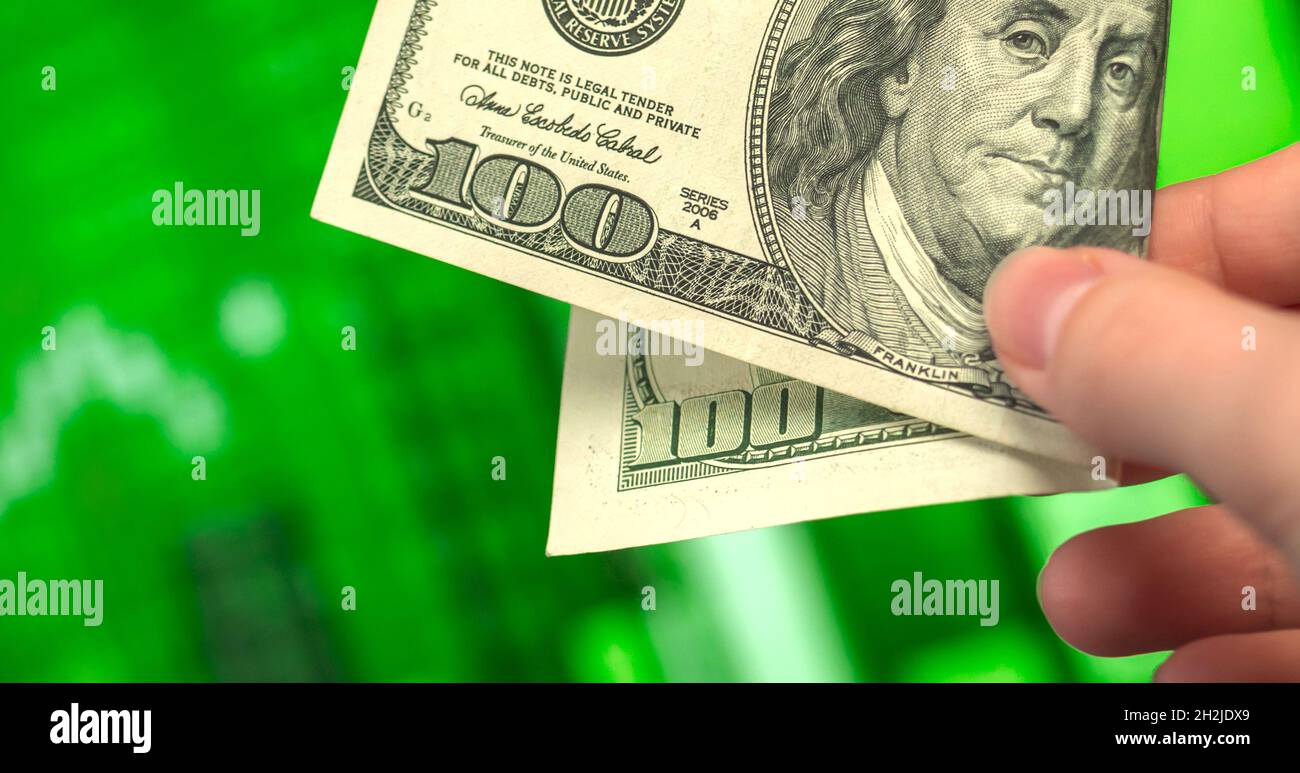 Forex trading graph and green candlestick chart on a backgroud ...