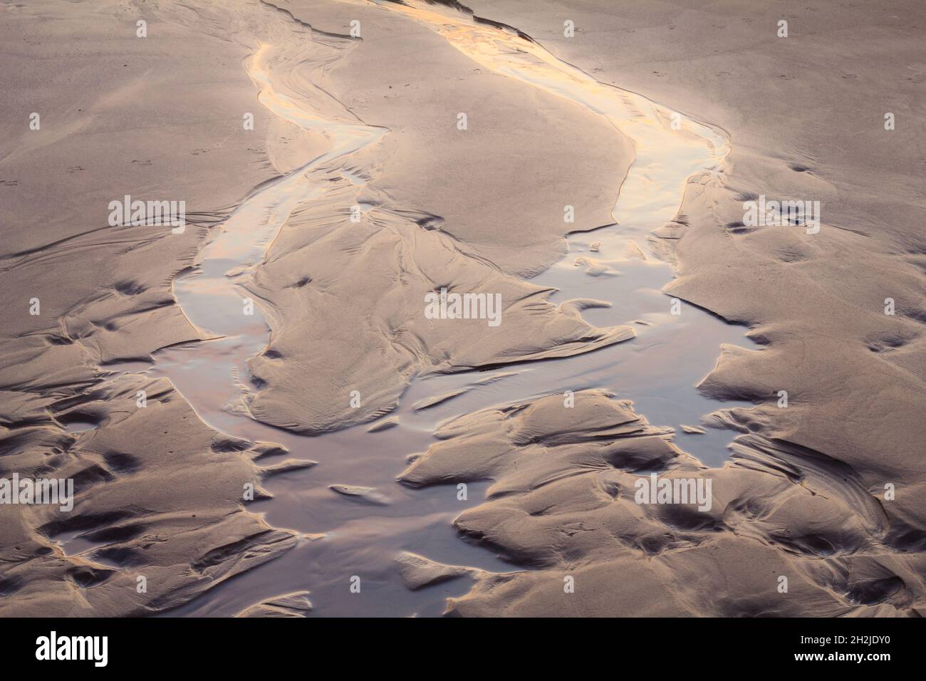 Rill marks in ebbing tide. Scarborough, North Yorkshire Stock Photo - Alamy