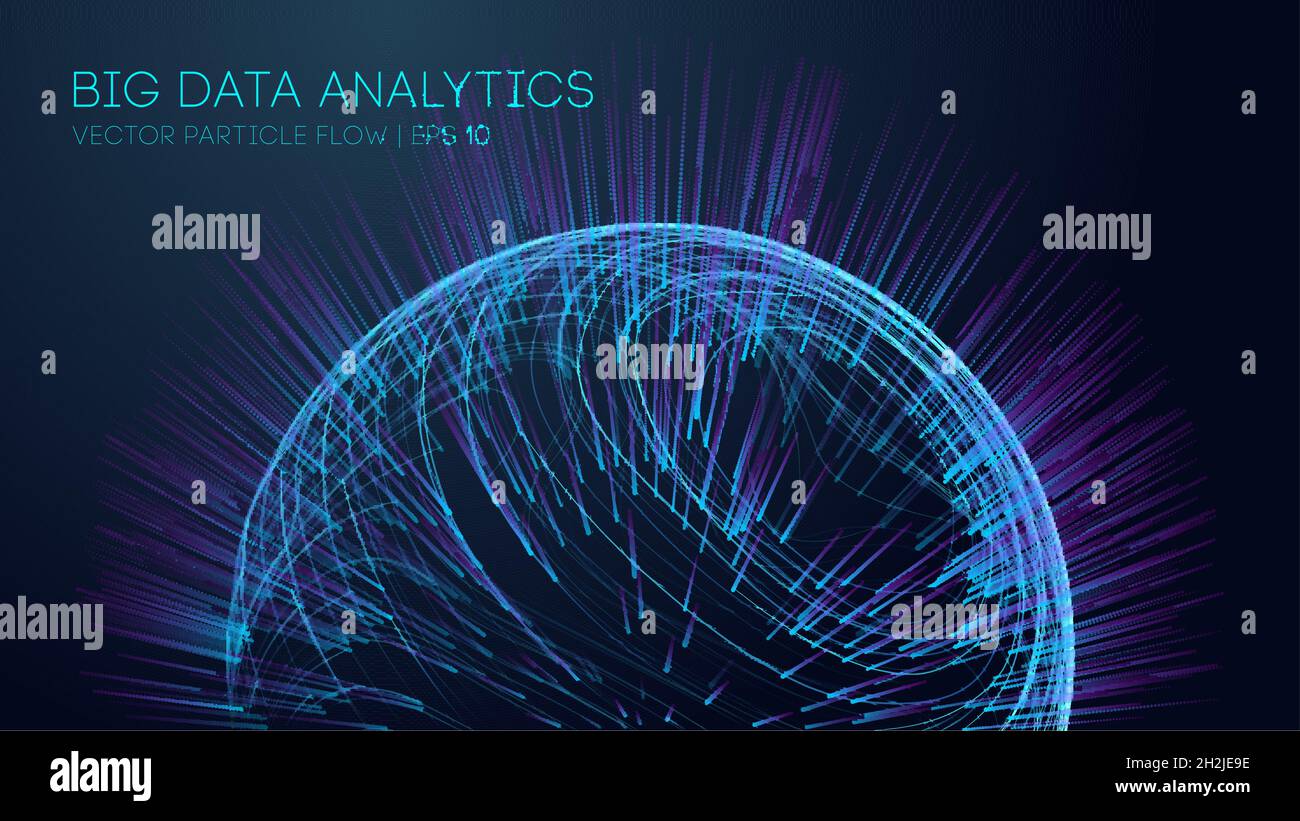 Big Data Technology vector illustration. Abstract blurred data business ...
