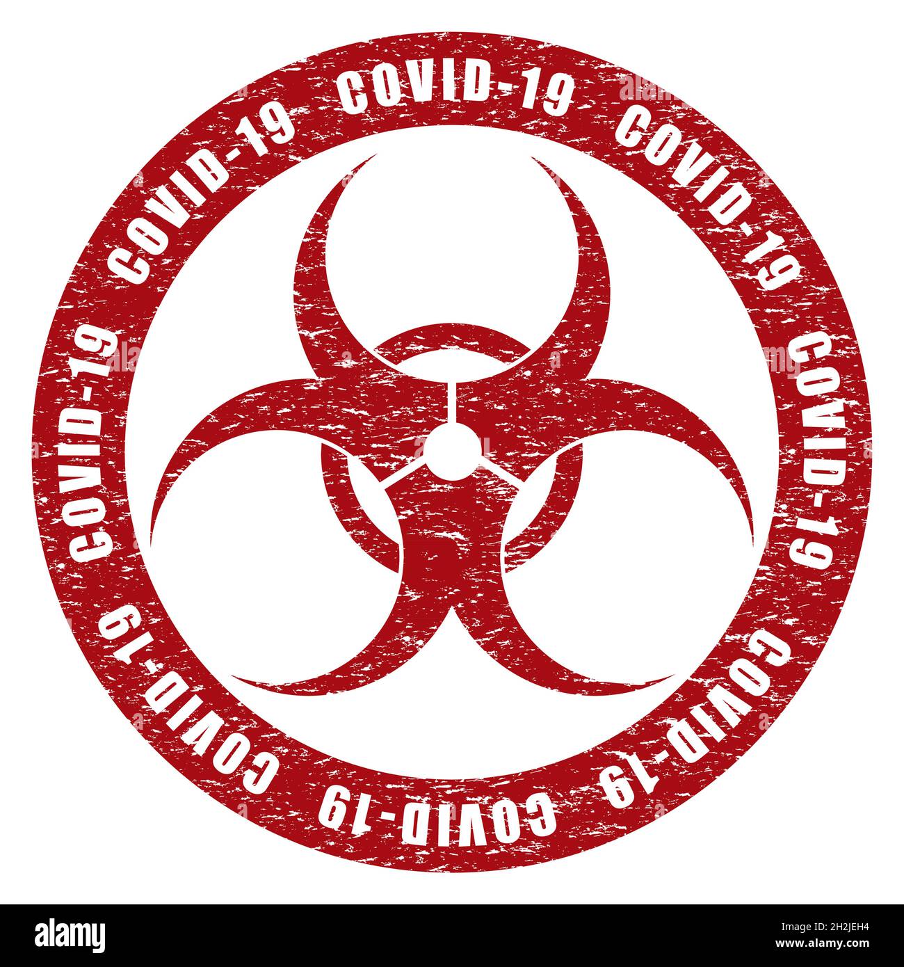 Corona virus biohazard red sign Stock Vector Image & Art - Alamy