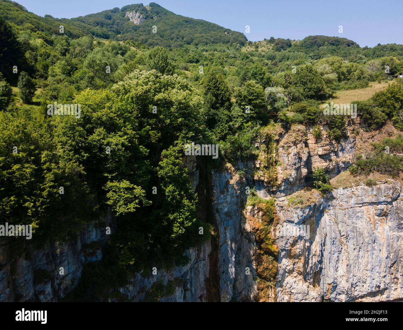 Amazing Aerial view of Stara Planina Mountain near village of Zasele ...