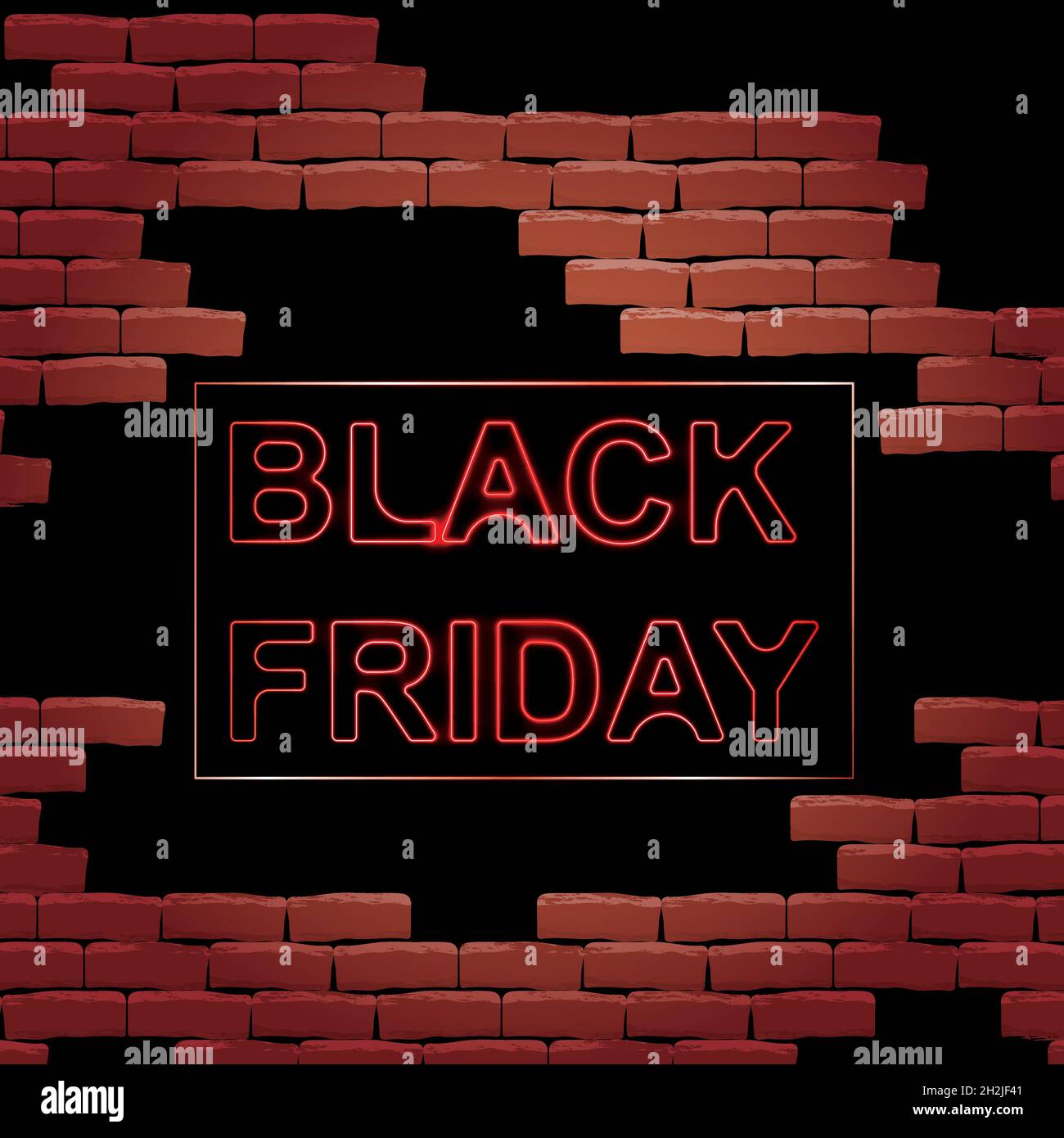 Neon illustration black friday logo Stock Vector Images - Alamy