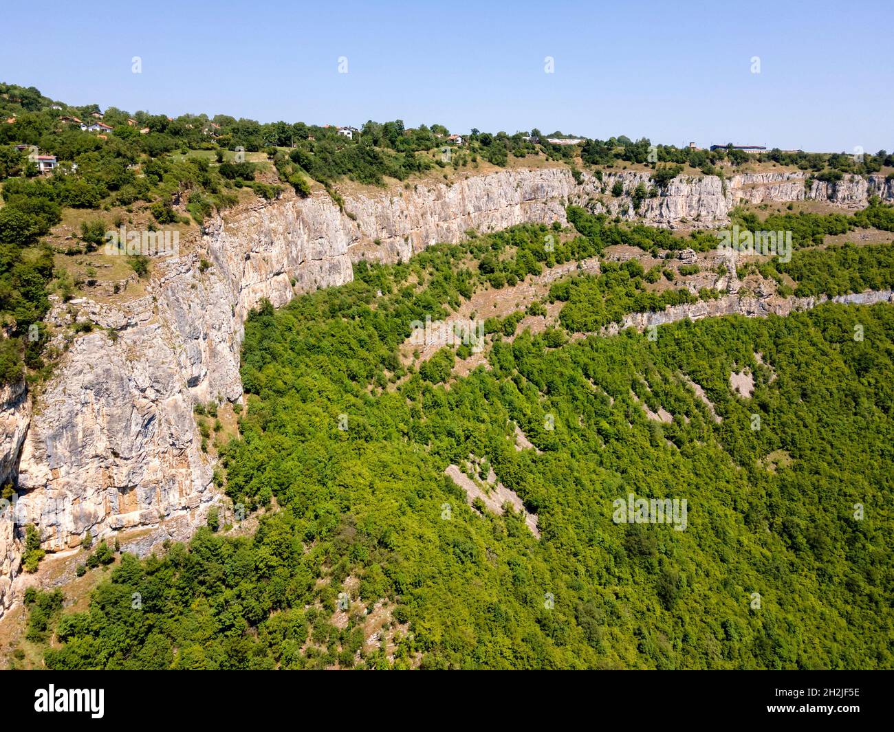 Amazing Aerial view of Stara Planina Mountain near village of Zasele ...