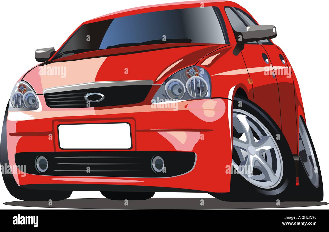 Cartoon car isolated on white background. Available EPS-8 vector format ...