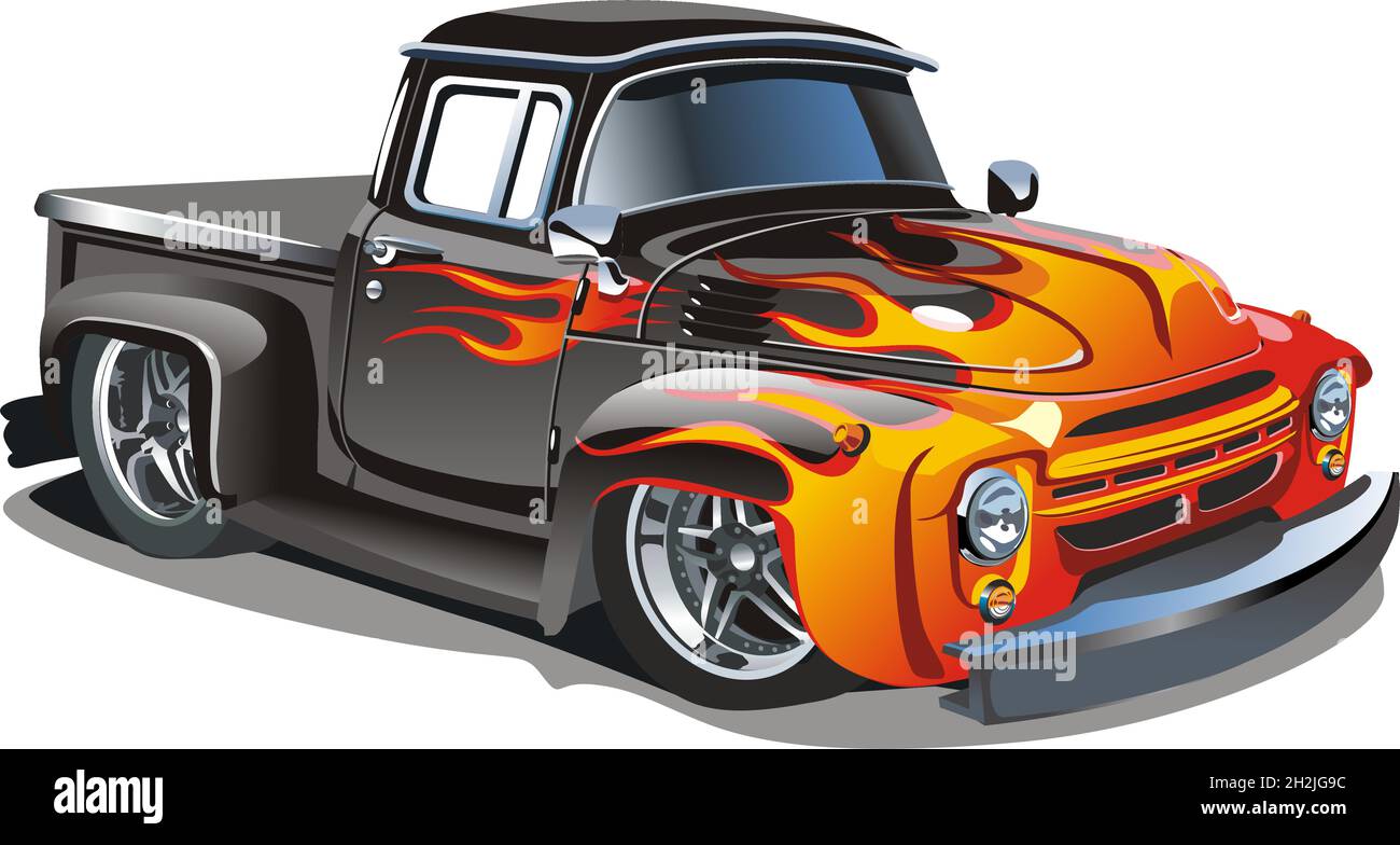 Cartoon retro hot rod isolated on white background. Available EPS-8 ...