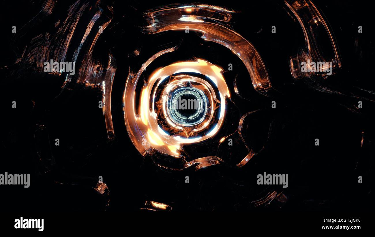 3d illustration of 4K UHD dark round shaped tunnel Stock Photo - Alamy