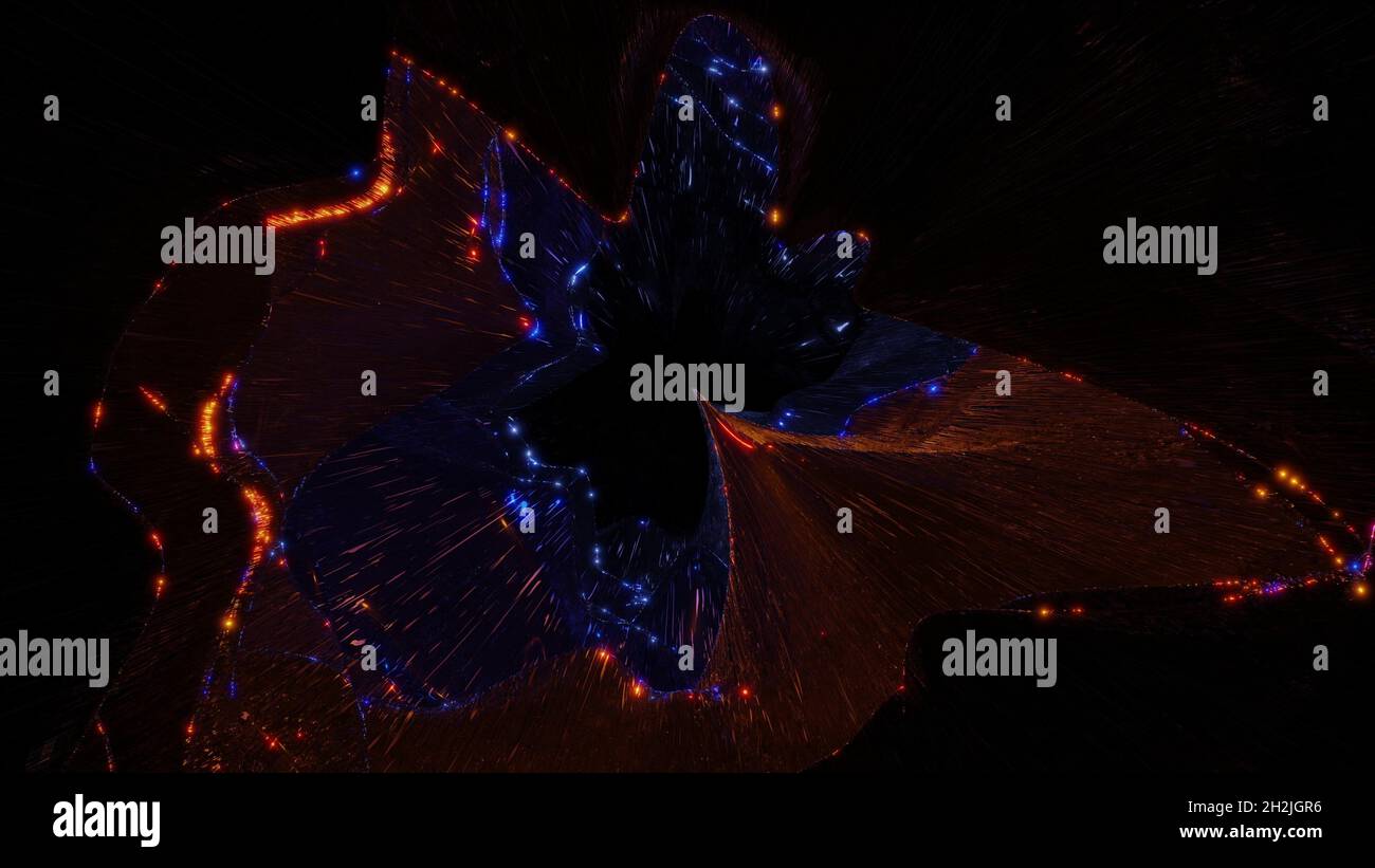 3d illustration of 4K UHD dark shapeless tunnel Stock Photo - Alamy