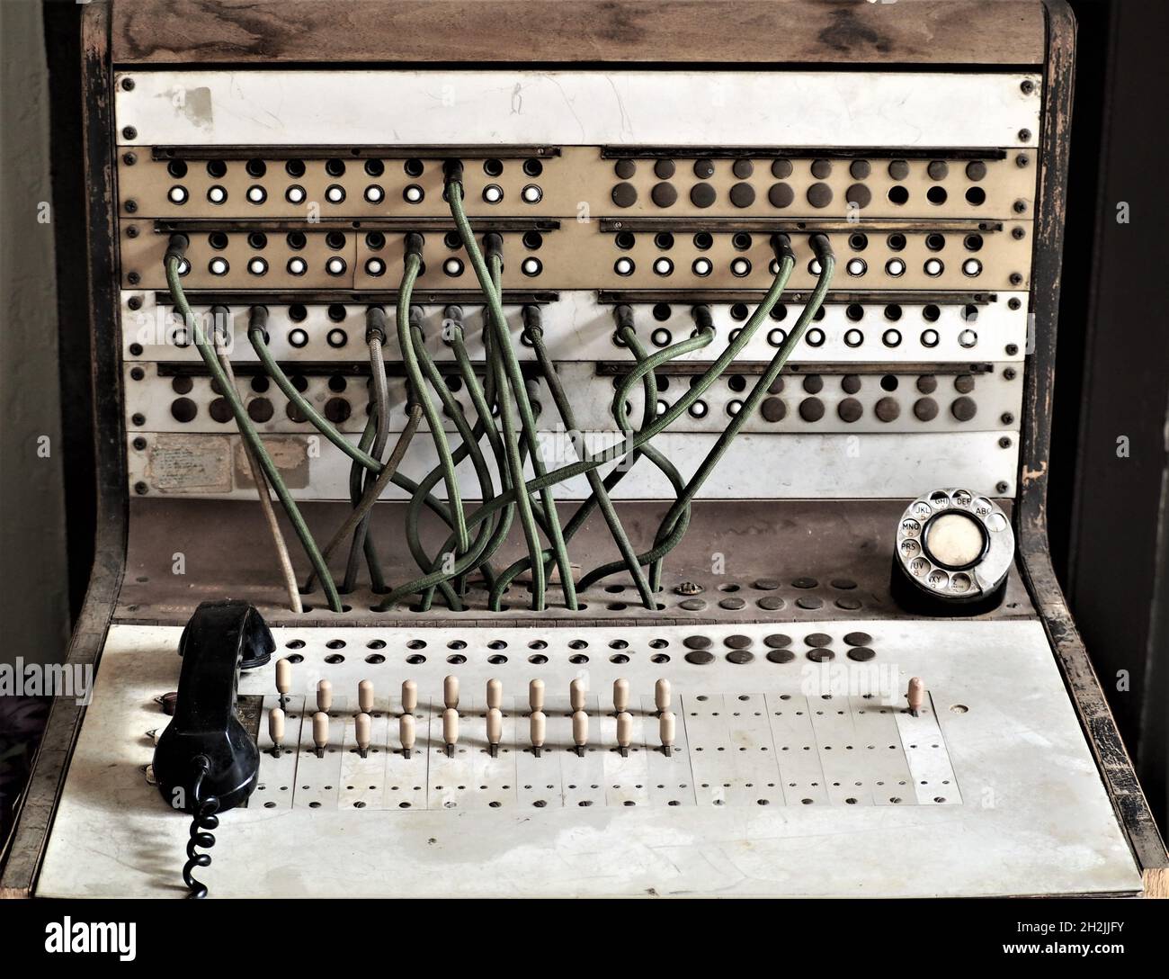 Old phone switch board Stock Photo - Alamy