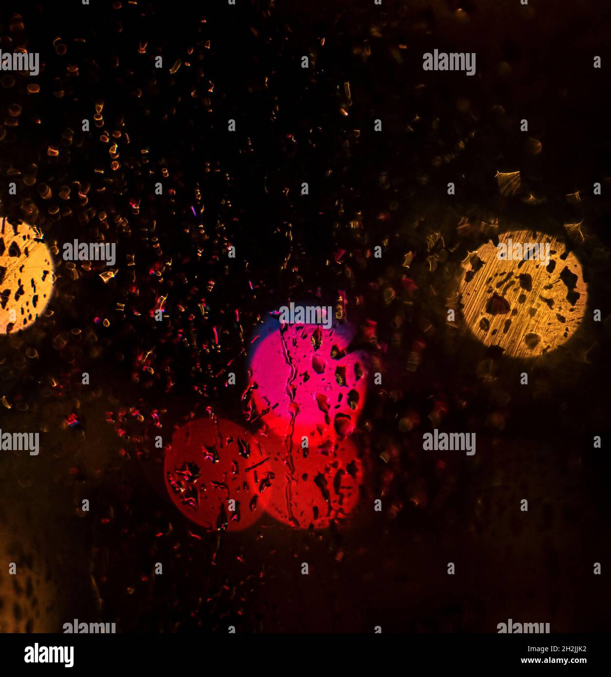 Abstract soft focus Lights on a dark night Stock Photo - Alamy