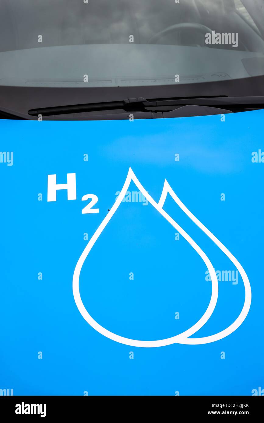 Muenster, North Rhine-Westphalia, Germany Hydrogen car refueling H2 ...