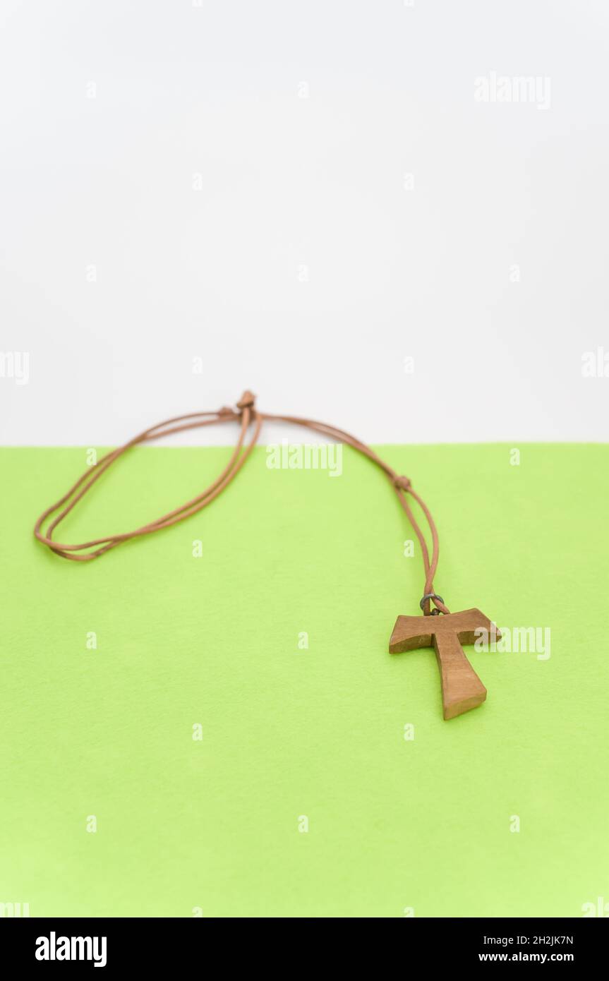 isolated hand made wooden tau cross pendant - greek letter tau Stock ... isolated hand made wooden tau cross pendant - greek letter tau Stock ...