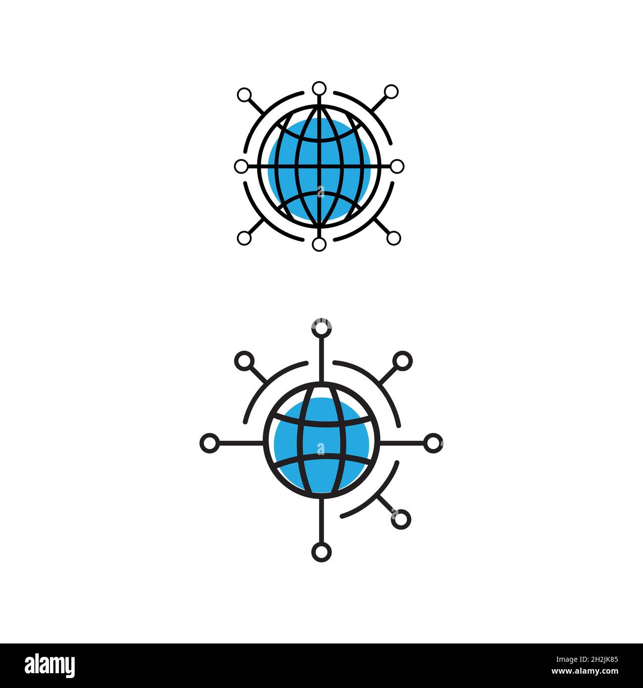 Globe world vector graphic logo Cut Out Stock Images & Pictures - Alamy