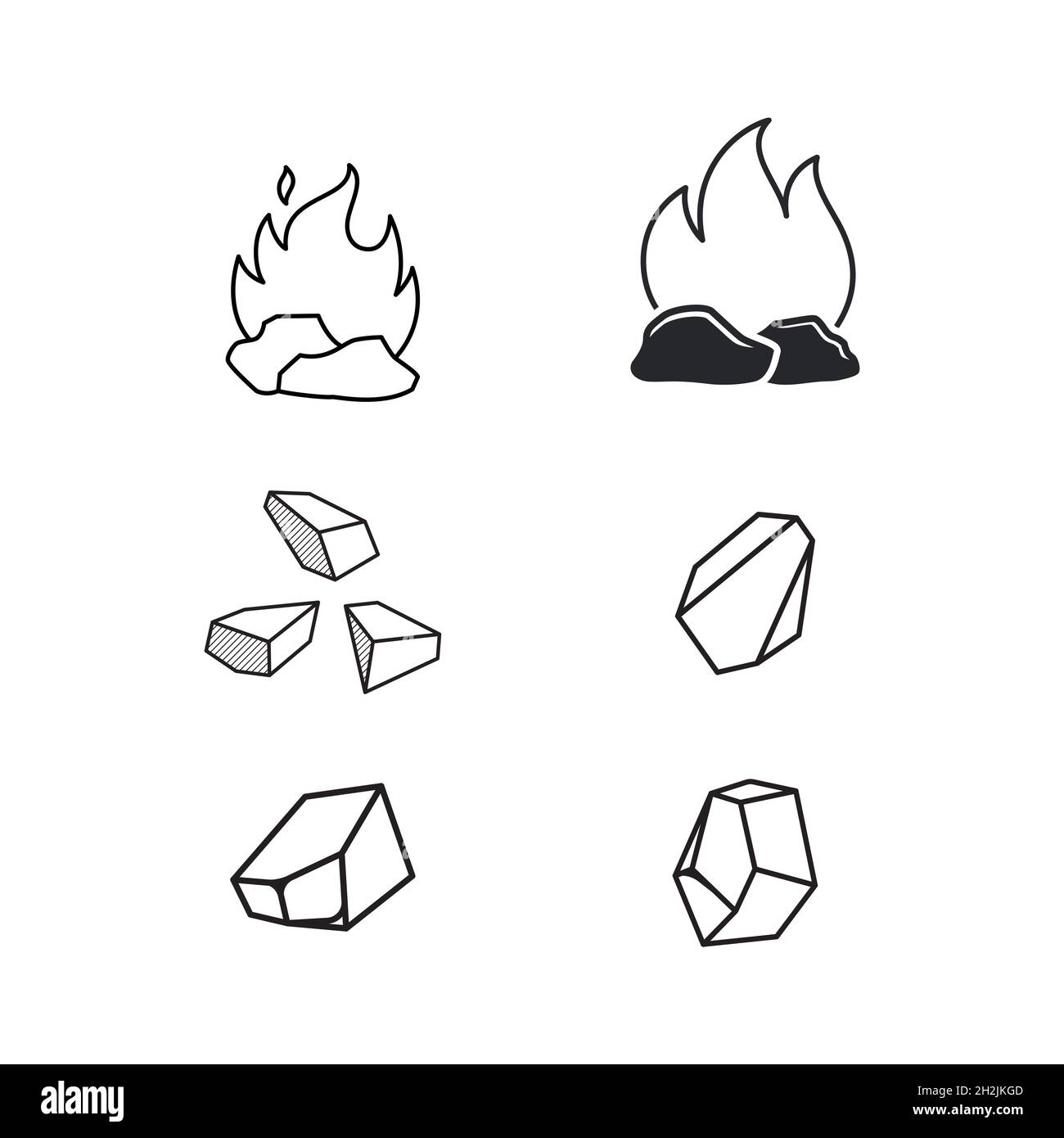 charcoal Vector icon design illustration Template Stock Photo - Alamy